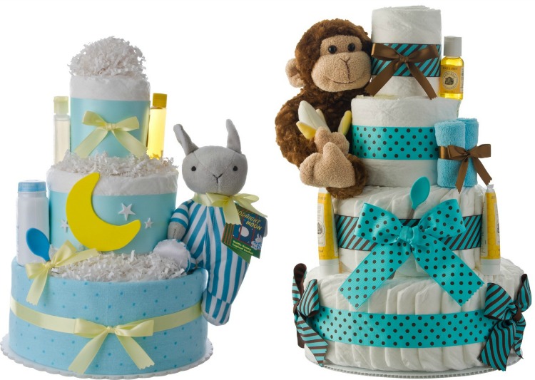 Pamperstorte selber machen als Geschenk zur Geburt